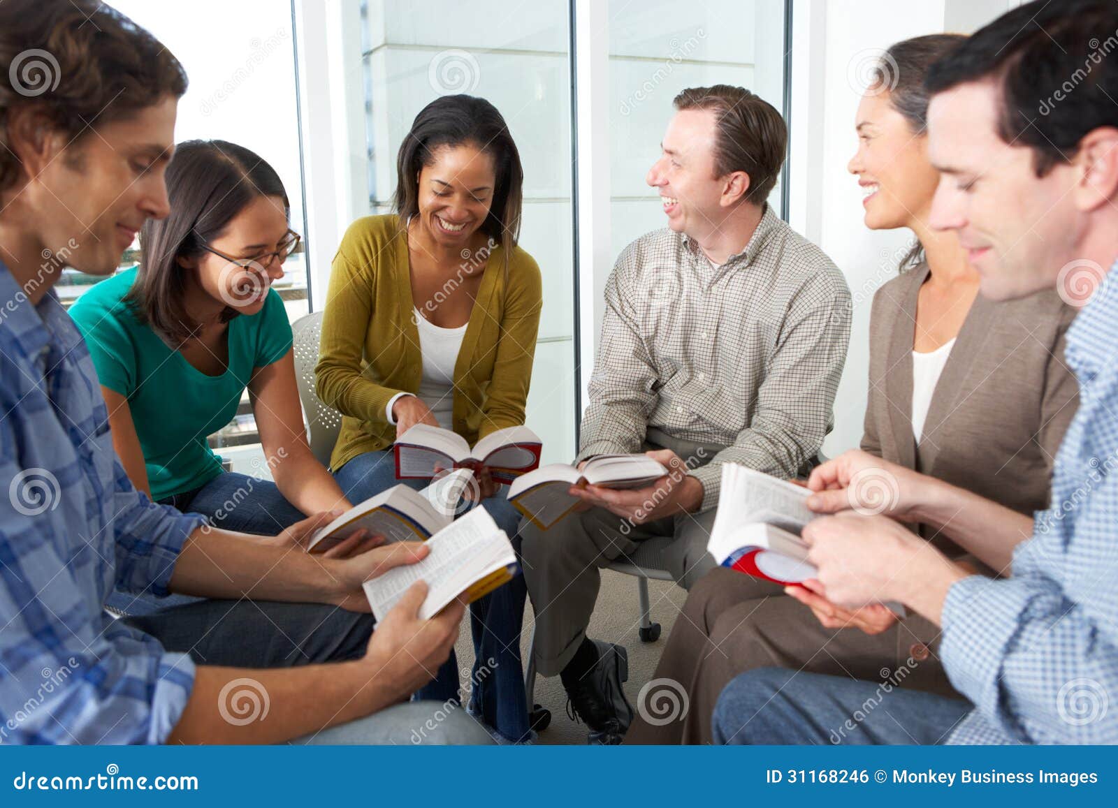 Bible Group Reading Together Stock Photo - Image of reading, meeting ...