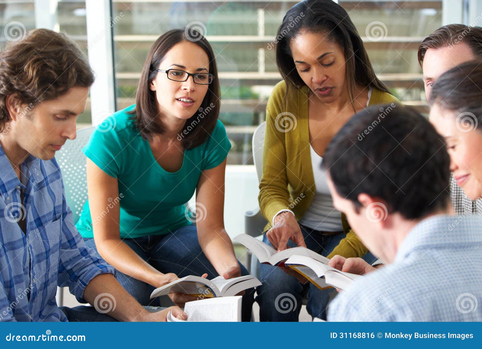 Bible Group Reading Together Stock Photo - Image of female, african ...