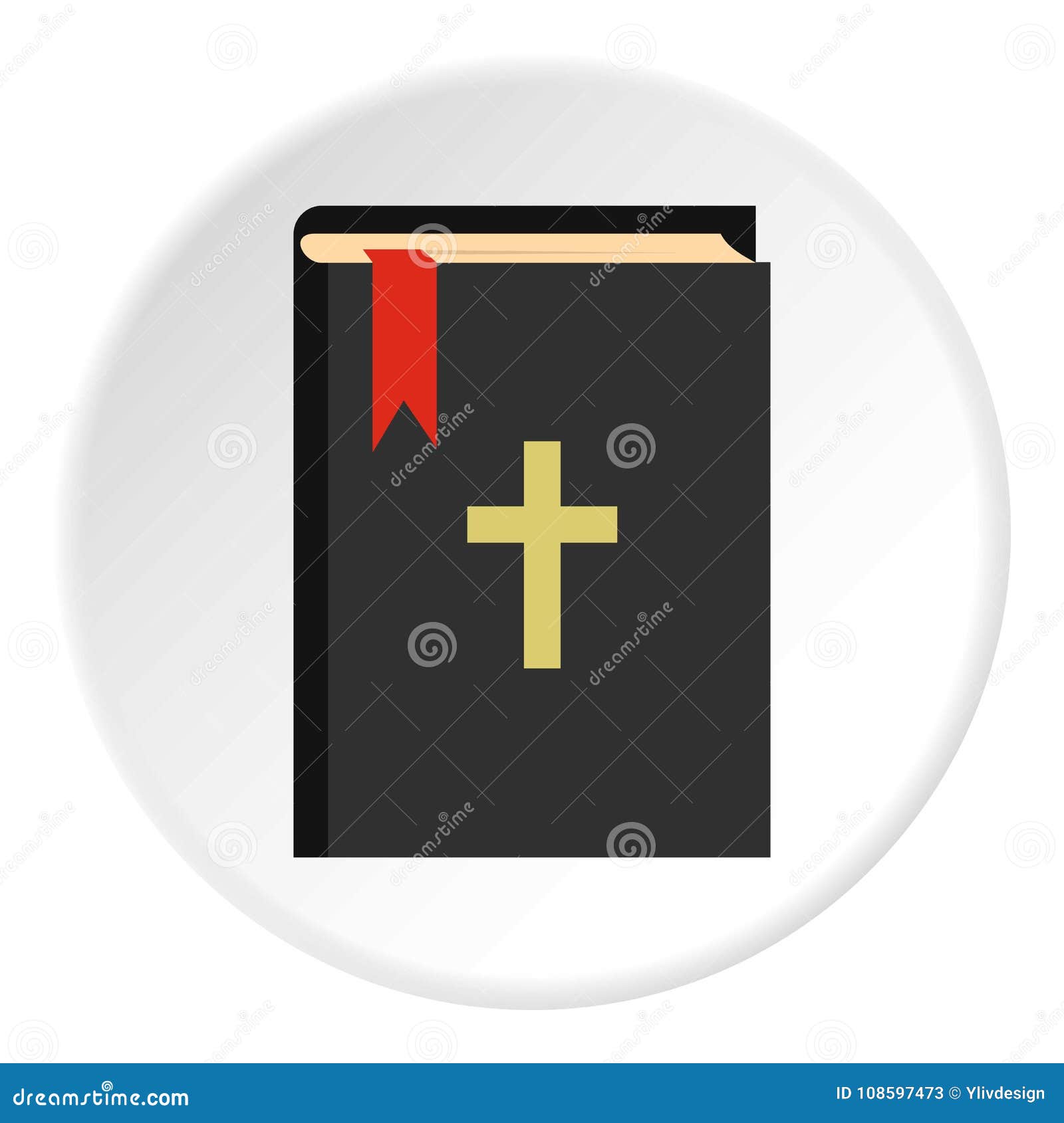 Bible icon circle stock vector. Illustration of cover - 108597473