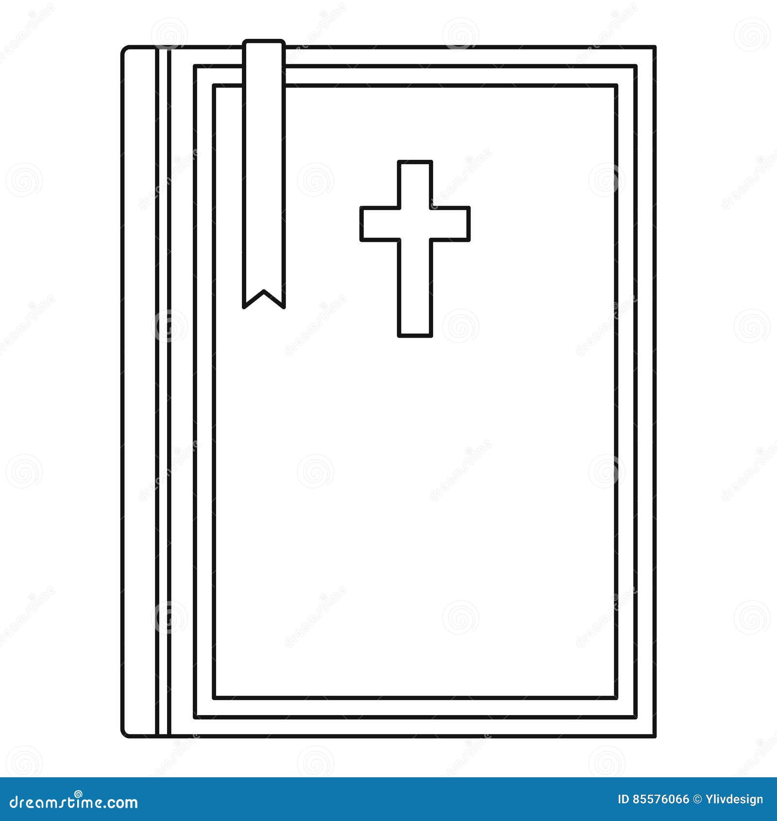 Bible icon , outline style stock vector. Illustration of library - 85576066