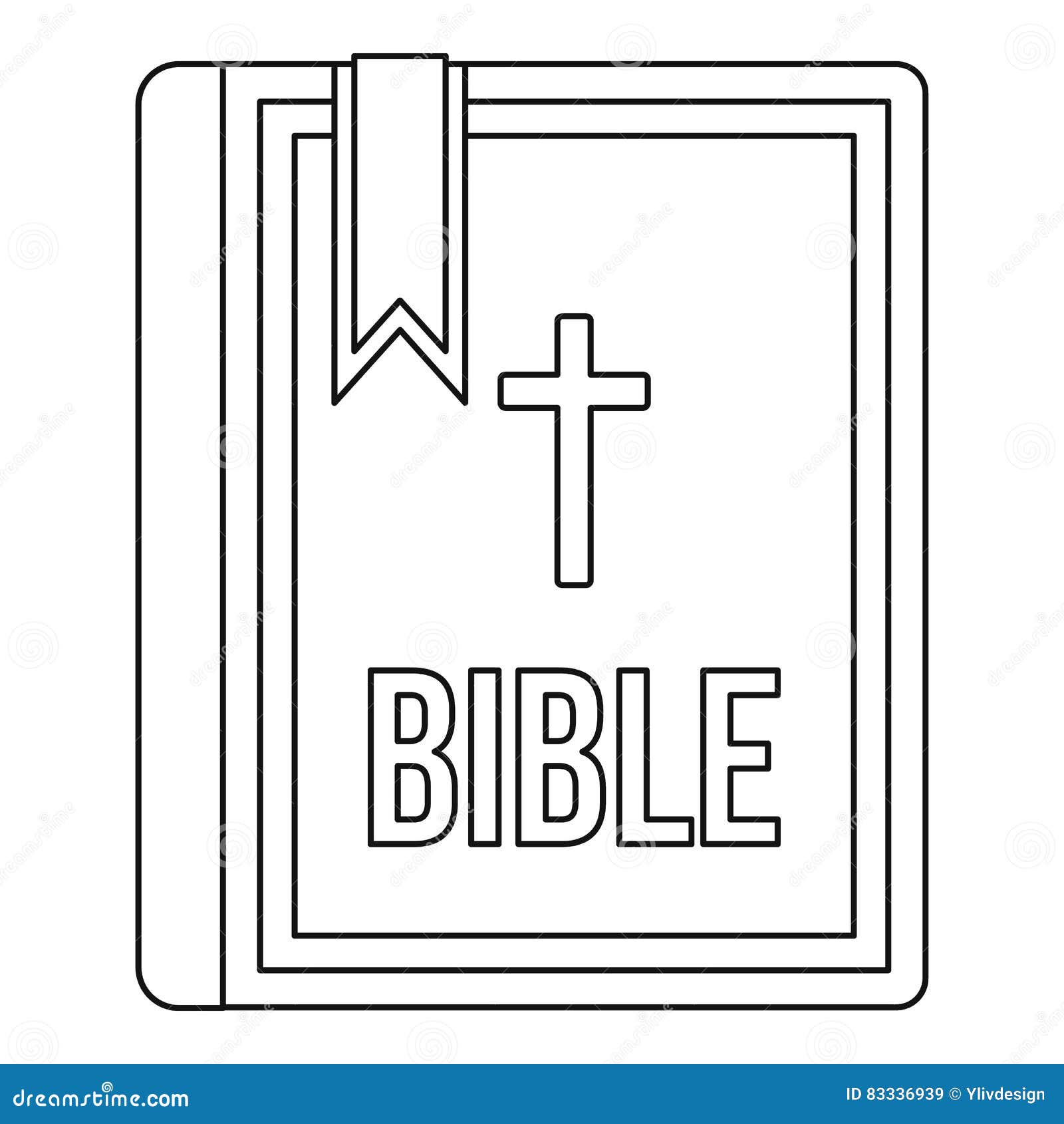 Bible Icon in Outline Style Stock Vector - Illustration of biblical ...