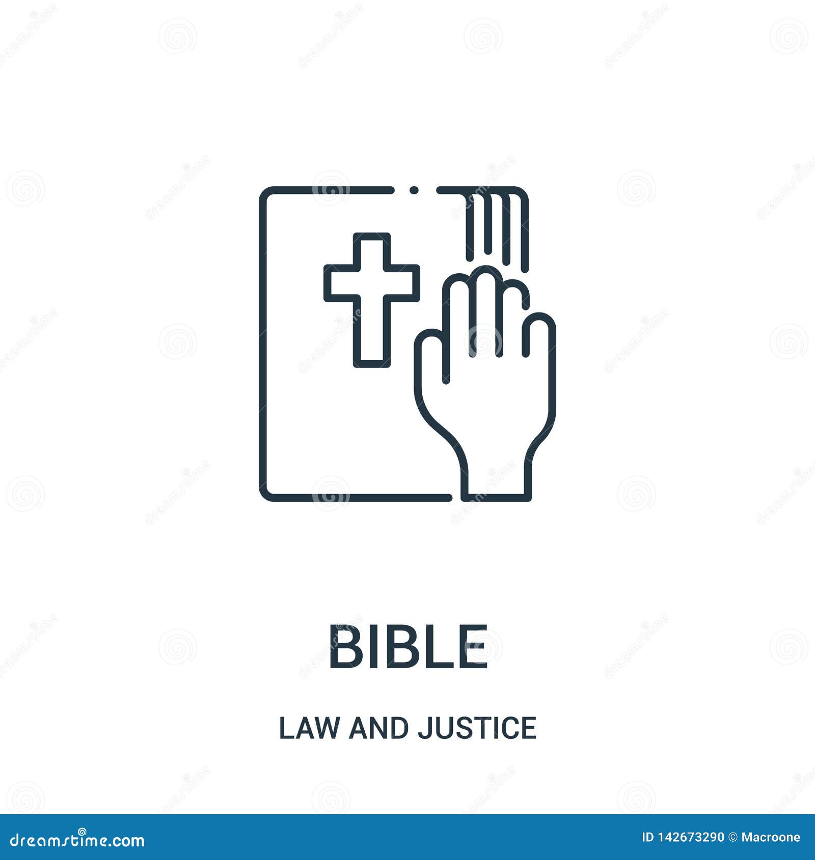 Bible Icon Vector from Law and Justice Collection. Thin Line Bible ...