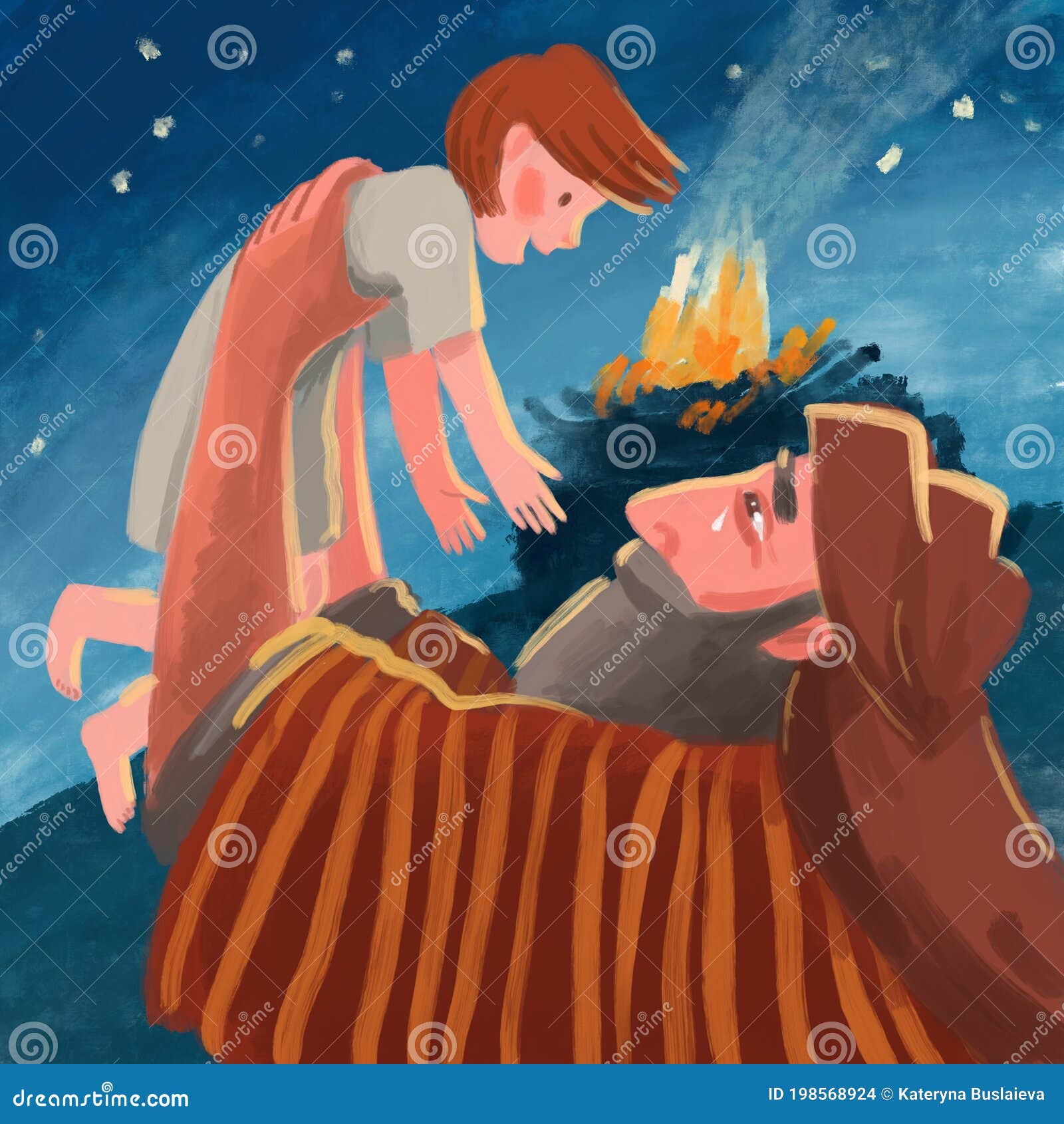 Bible Illustration about Abraham and Isaac Stock Illustration ... Bible Illustration about Abraham and Isaac Stock Illustration ...