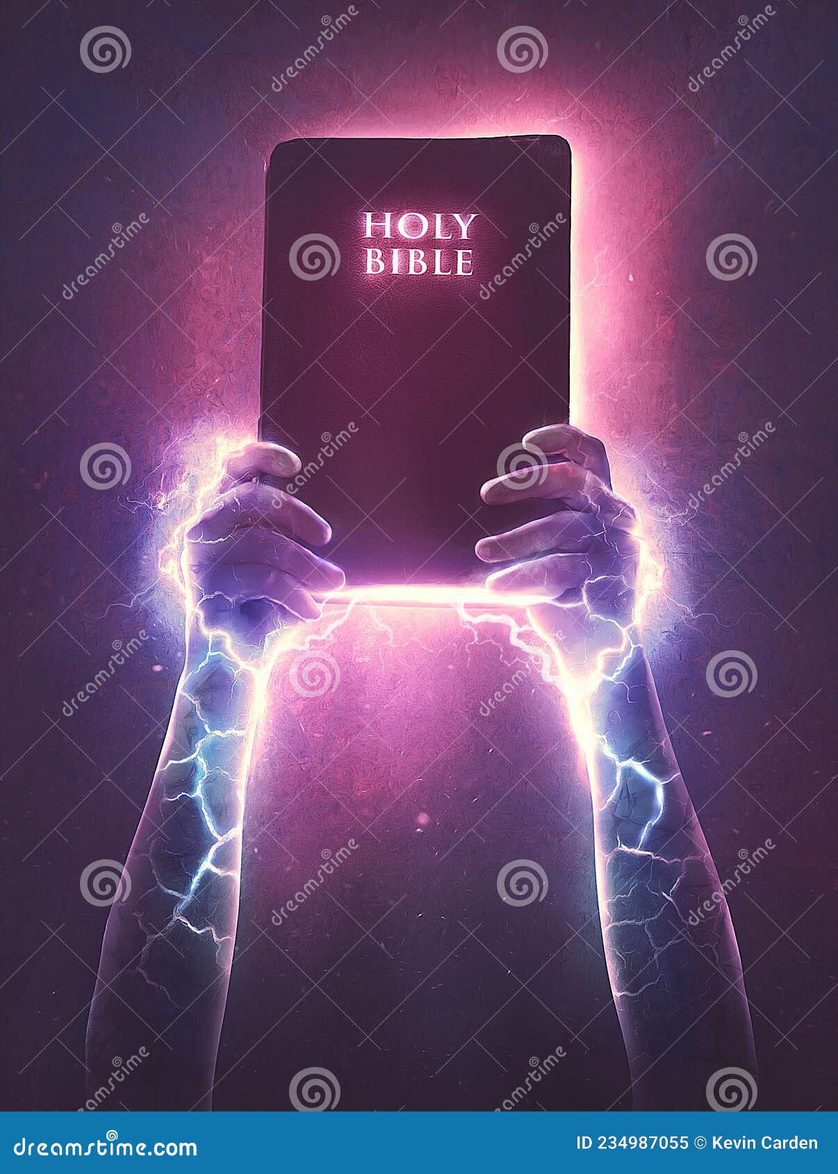 Bible with Lightning and Cracks Stock Image - Image of christian ...