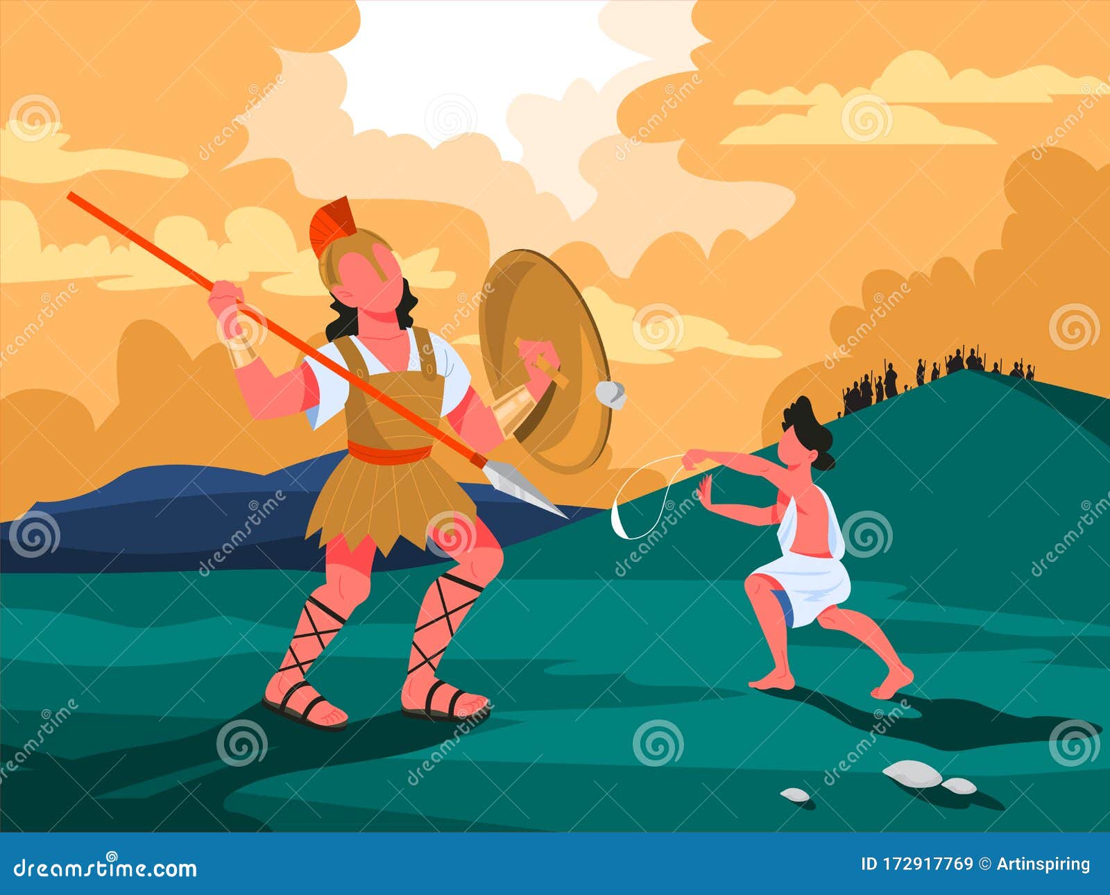 David And Goliath Sunday School Comic Strip Royalty-Free Stock Photo ...