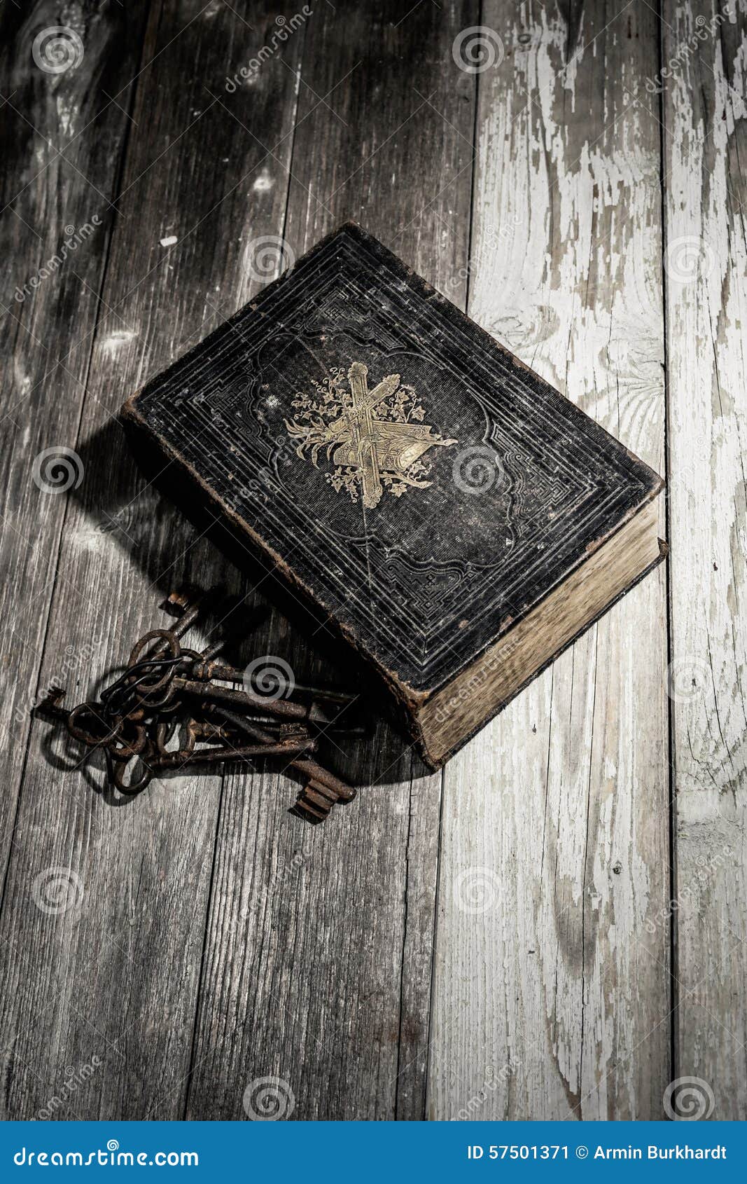 Bible with old keys stock image. Image of ancient, demons - 57501371