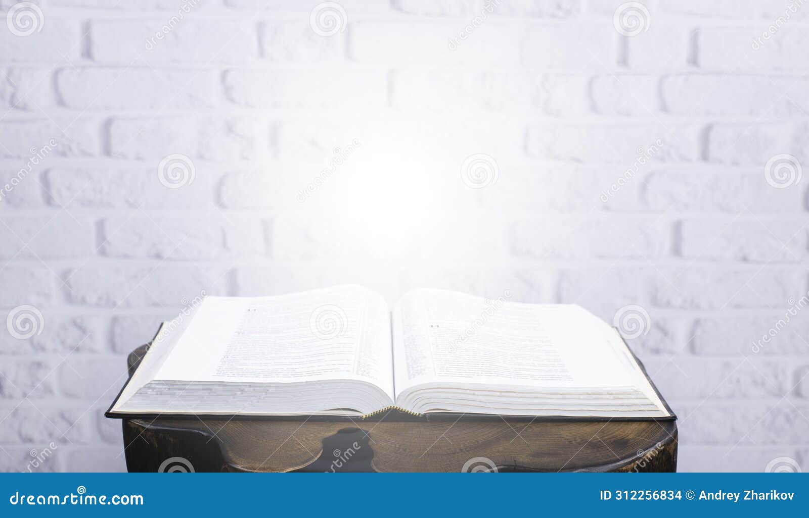 The Bible is an Open Book. the Light Falls on the Book. Prayer. Pages ...