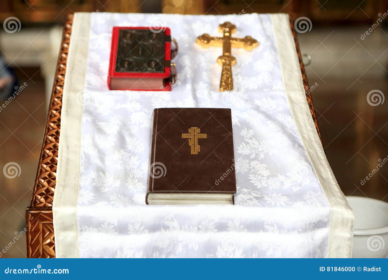 Bible on pulpit stock photo. Image of architectural, cathedral - 81846000