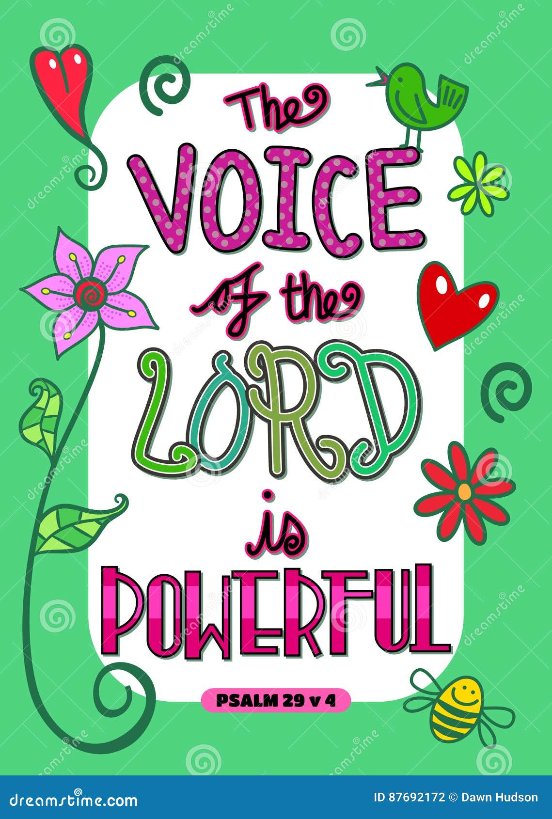 Bible Scripture Art Poster Vector Illustration | CartoonDealer.com ...