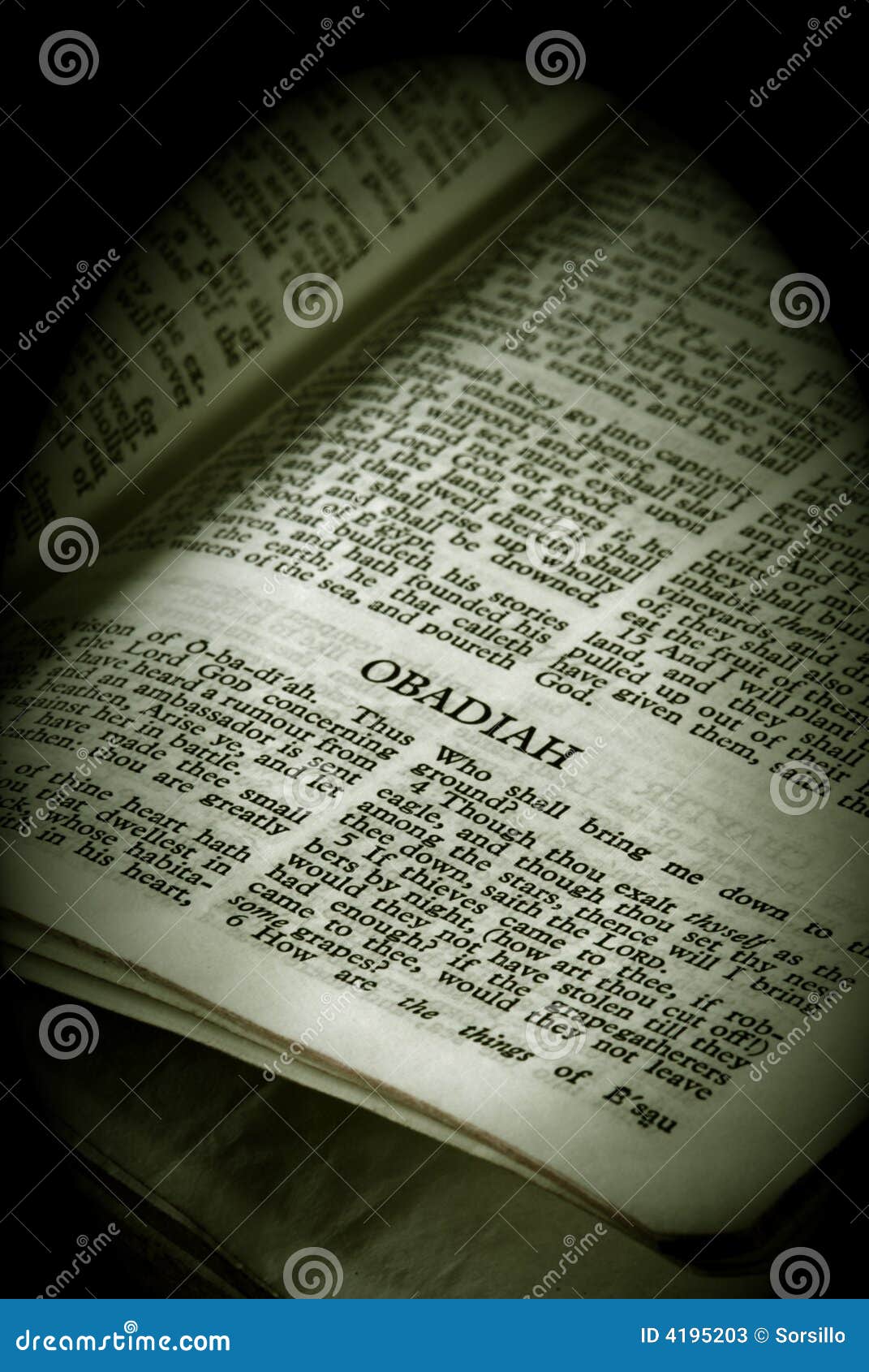 Bible Series Obadiah sepia stock image. Image of word - 4195203