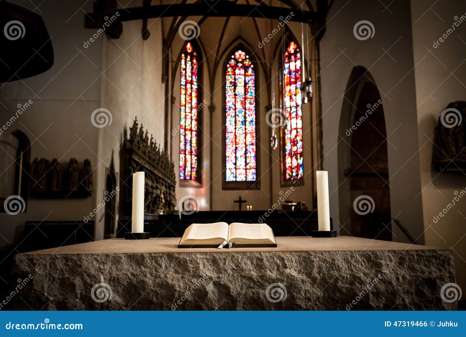 Bible in stone altar stock photo. Image of pray, rock - 47319466
