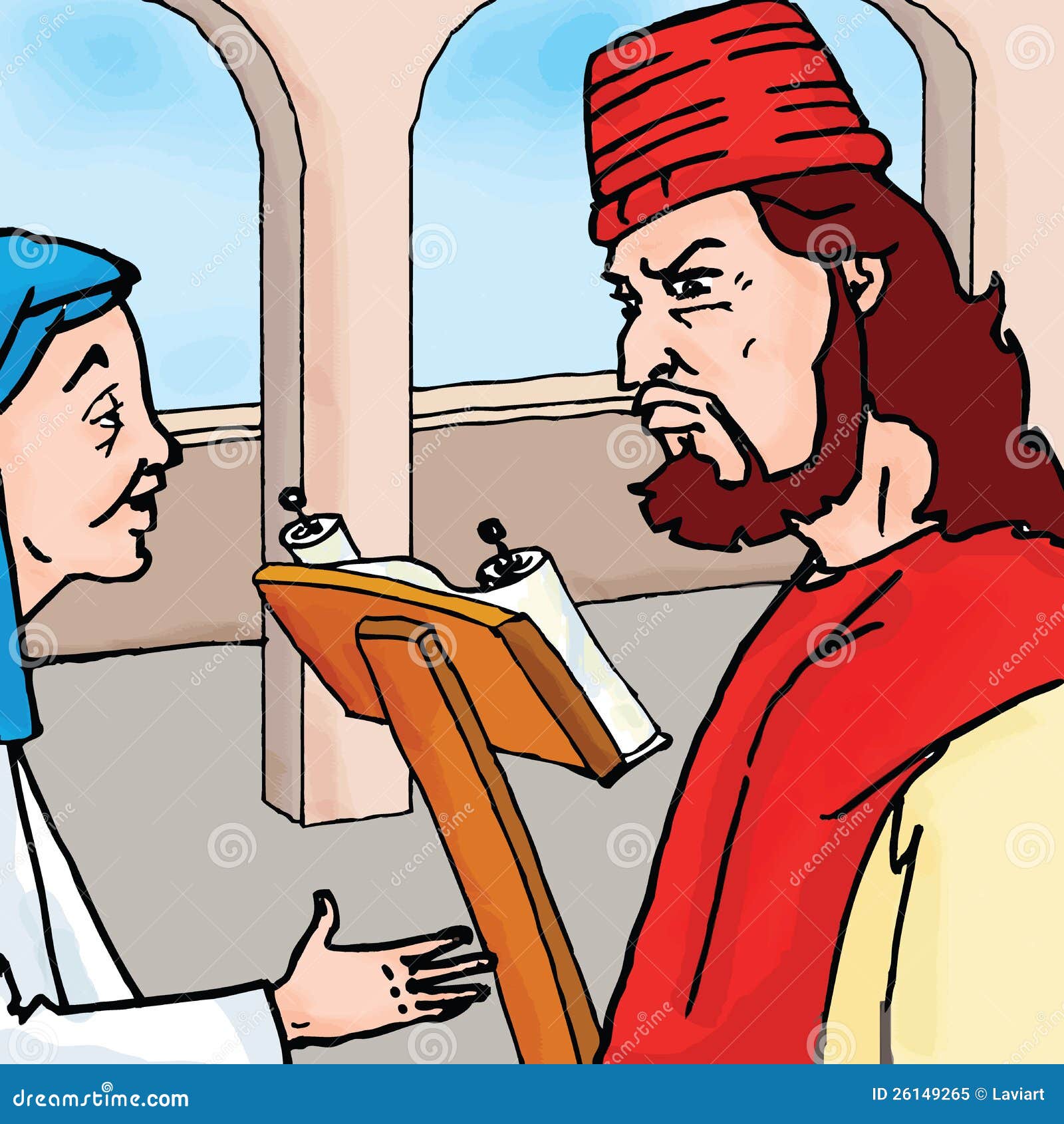 Bible Story - The Parable Of The Persistent Widow Royalty-Free Cartoon ...