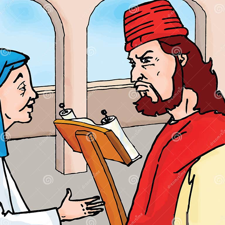 Bible Story - the Parable of the Persistent Widow Stock Illustration ...