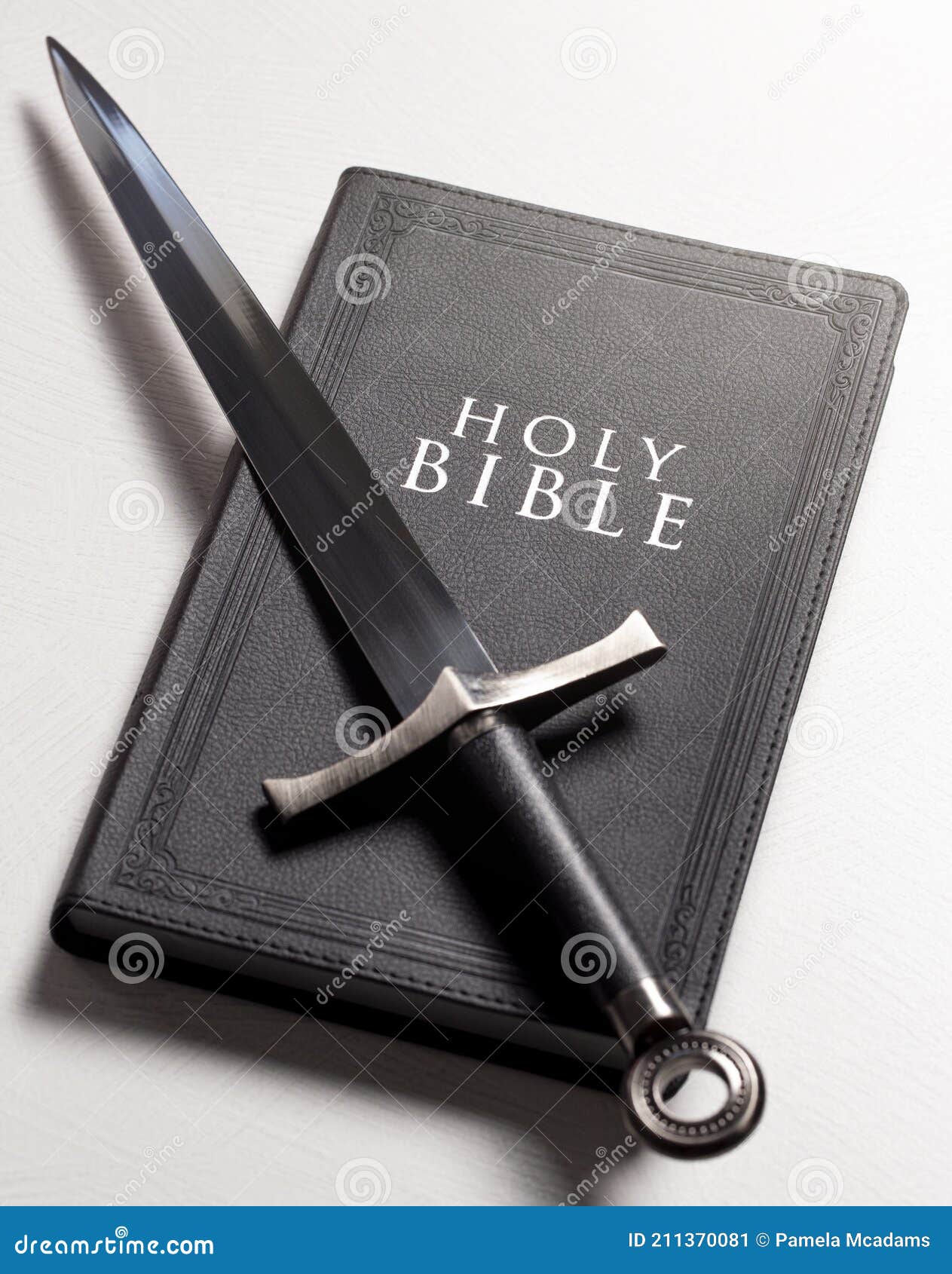 Bible and Sword on a Bright White Background Stock Image - Image of ...