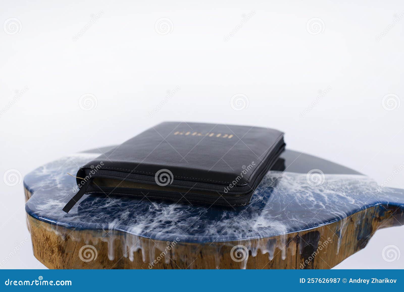 Bible on the Table. Holy Scripture on a White Background. Stock Image ...