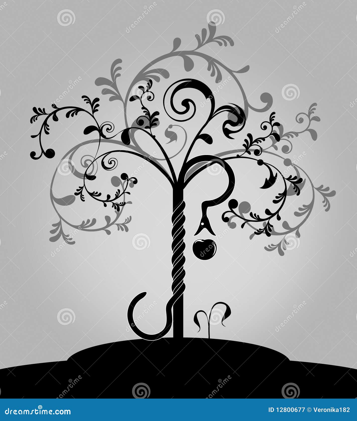 Bible tree of knowledge stock vector. Illustration of deadly - 12800677