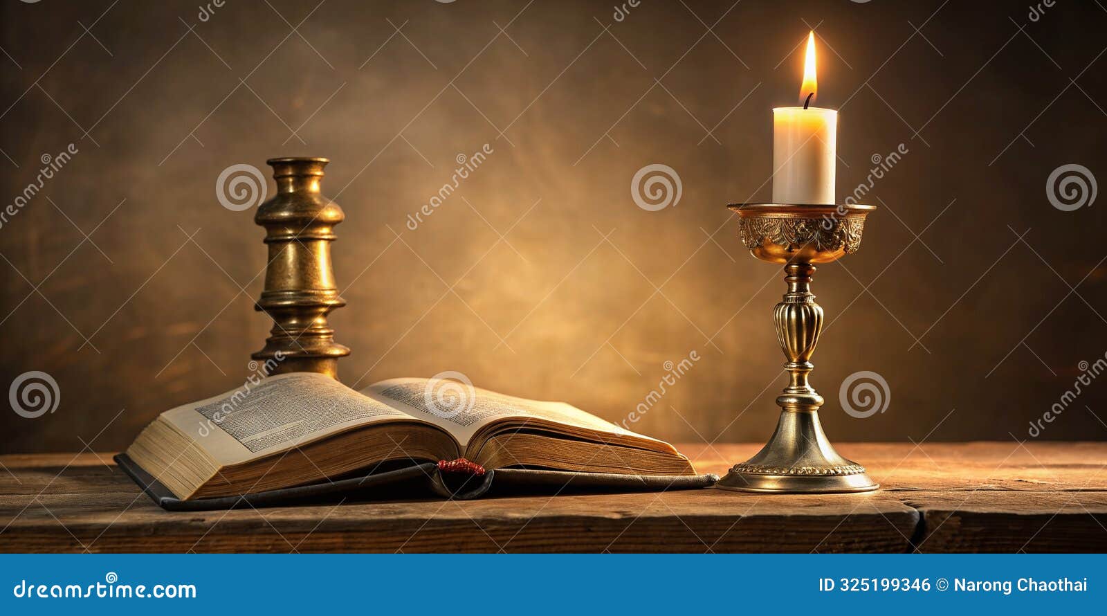 Bible Underside of a Candlestick Creative AI Stock Illustration ...