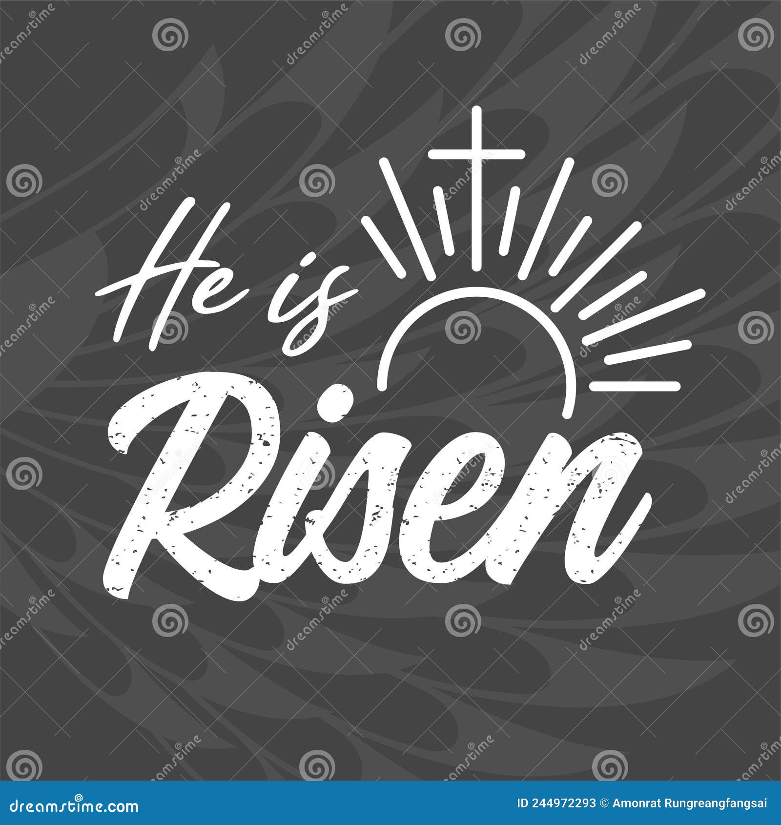 Bible Verse he Has Risen, Vector Illustration Stock Vector ...