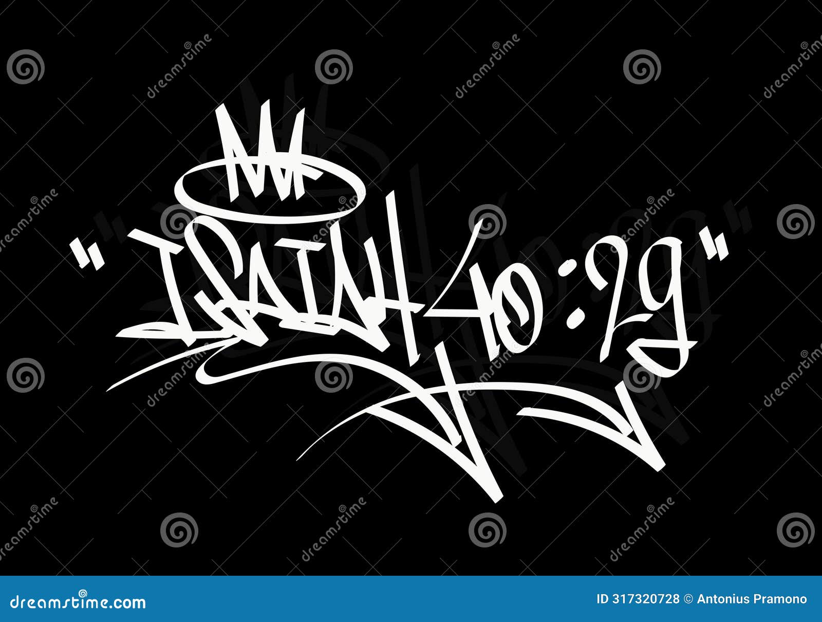 BIBLE VERSES ISAIAH 40 29 Graffiti Tag Style Stock Vector ...