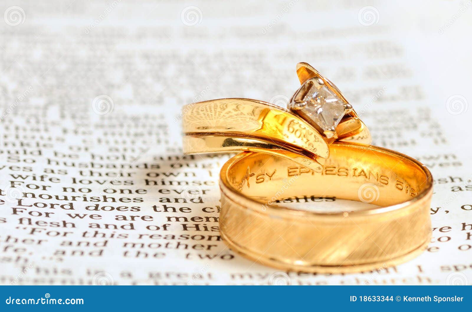 Wedding Rings On A Bible