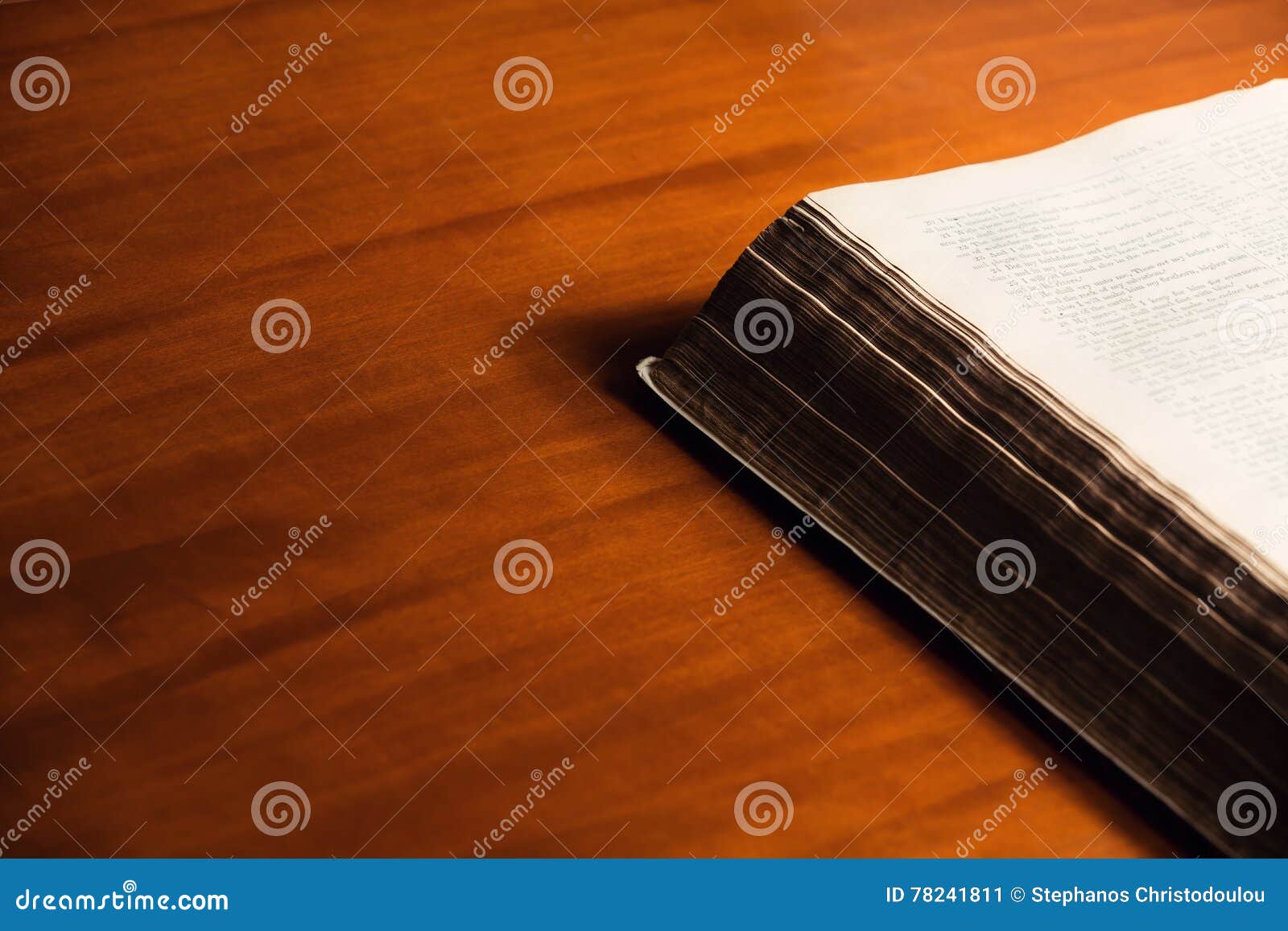 Bible on wooden desk stock image. Image of faith, spirituality - 78241811