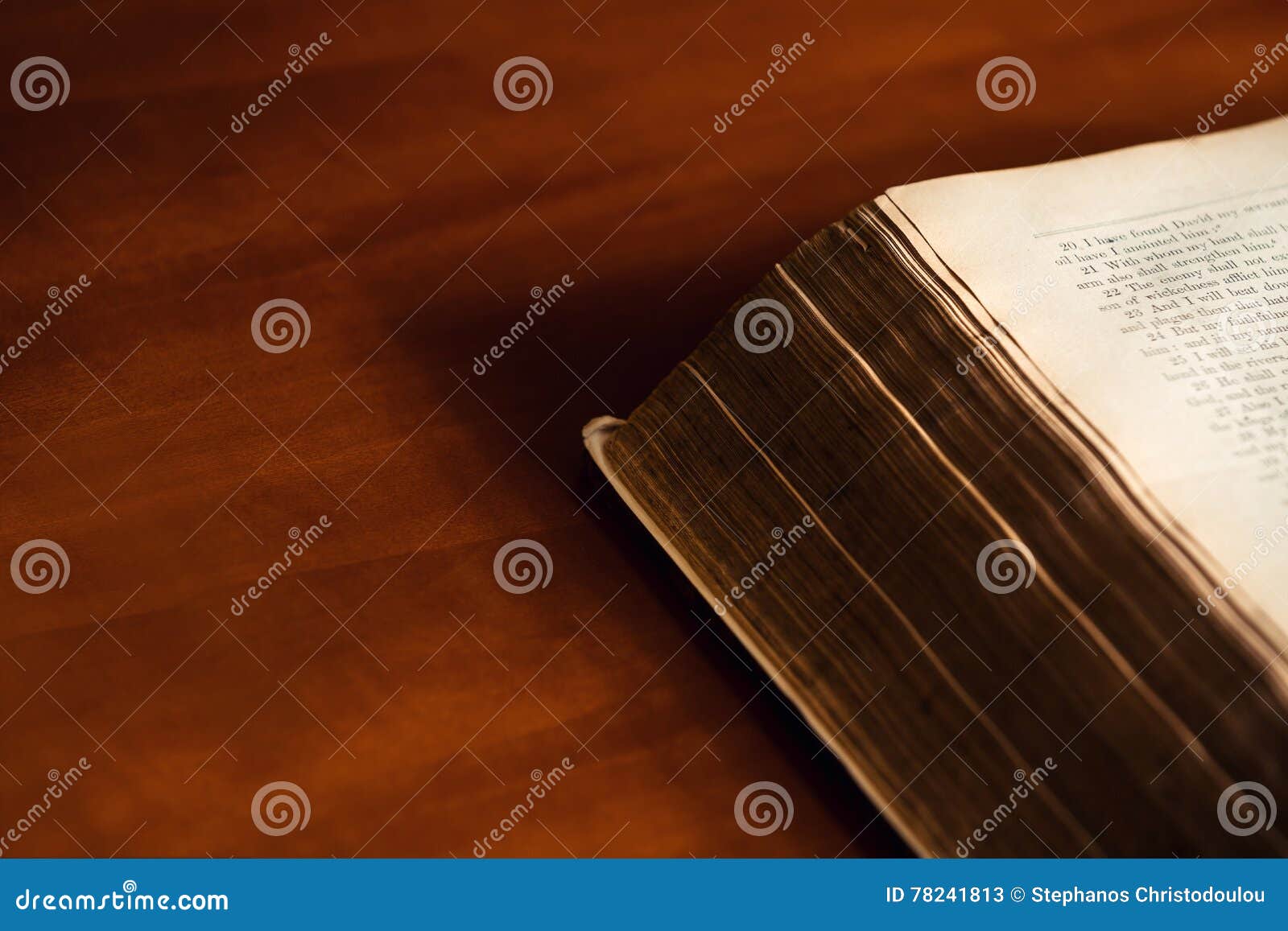 Bible on wooden table stock image. Image of christianity - 78241813