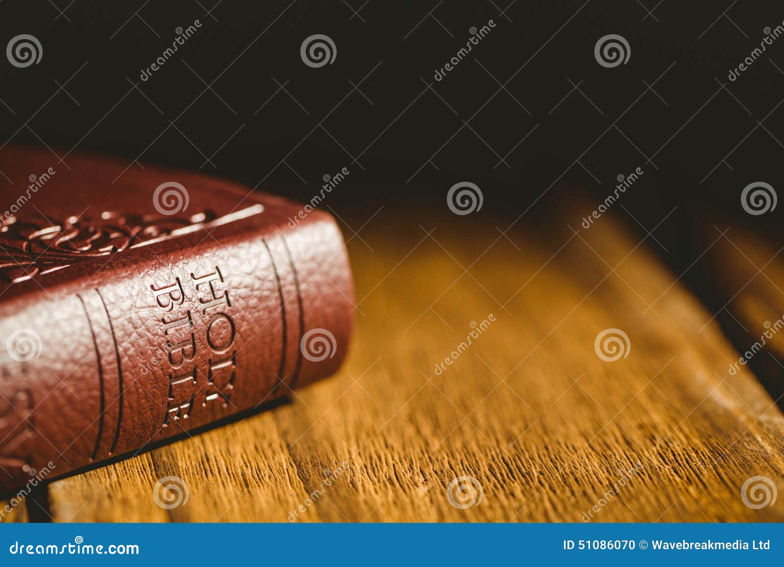Bible on wooden table stock photo. Image of methodist - 51086070