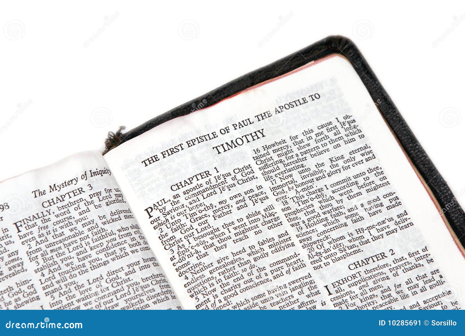 Biblia abierta al timothy imagen de archivo. Imagen de evangelio - 10285691