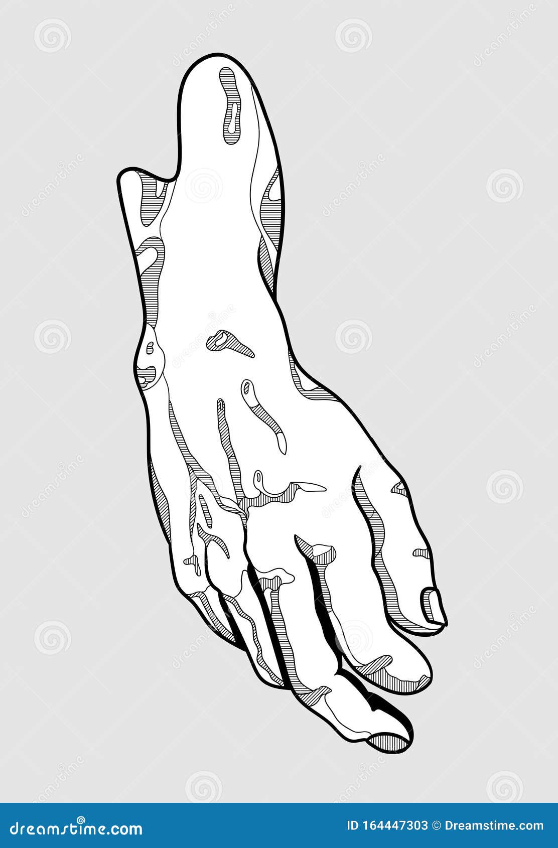 Biblical David Hand Sculpture Created in Marble. Stock Vector ...