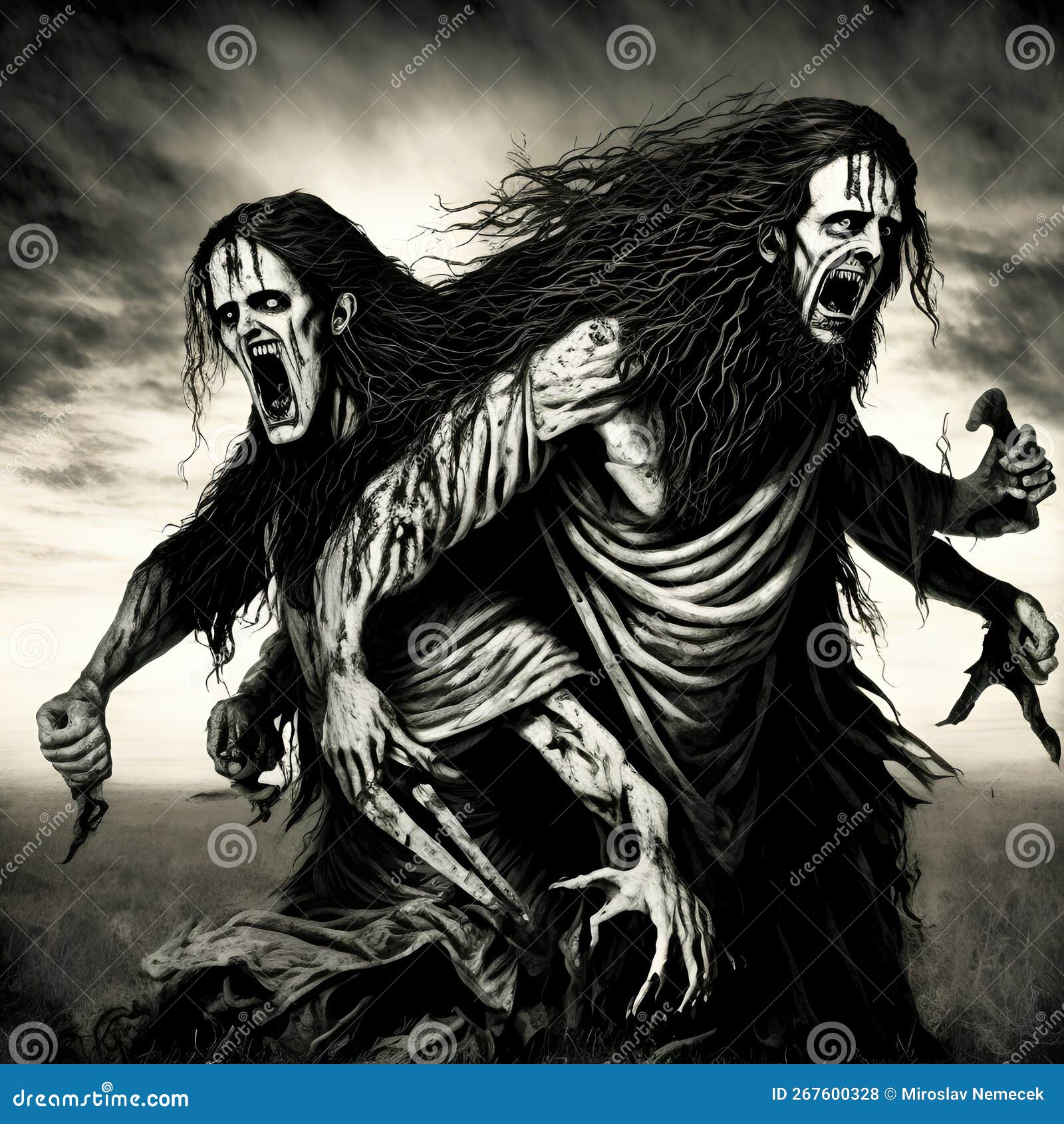 Biblical Horror, Generative AI Illustration Stock Illustration ...