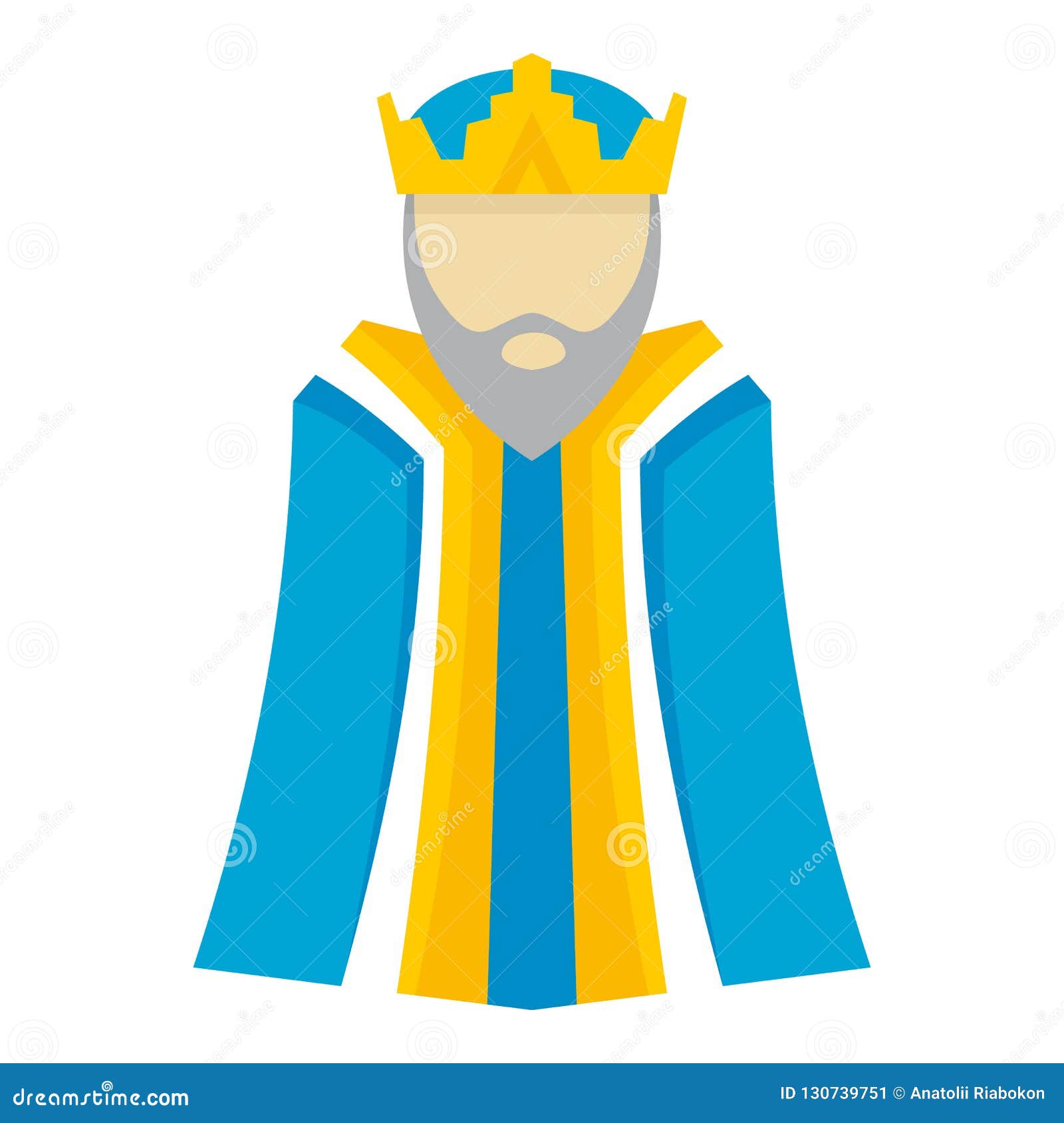 Biblical King Icon, Flat Style Stock Vector - Illustration of bethlehem ...