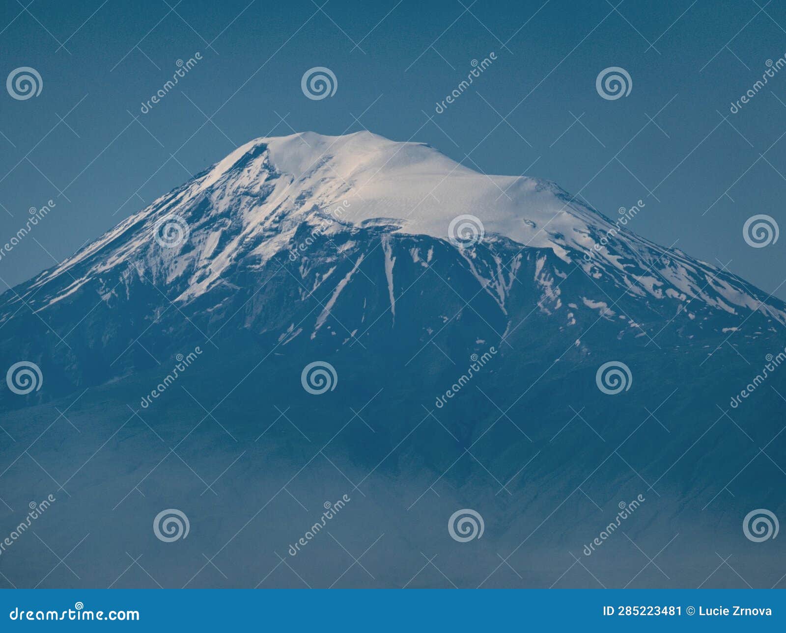 Biblical Mountain Volcano Ararat View Stock Image - Image of scenic ...