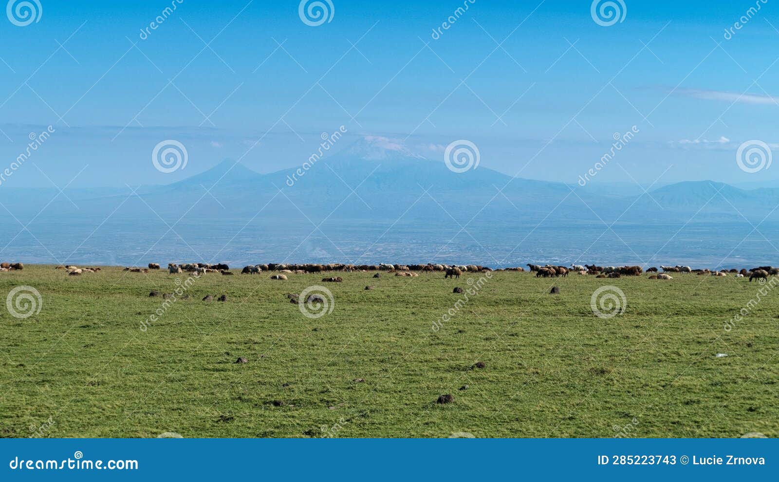 Biblical Mountain Volcano Ararat View Stock Image - Image of volcano ...