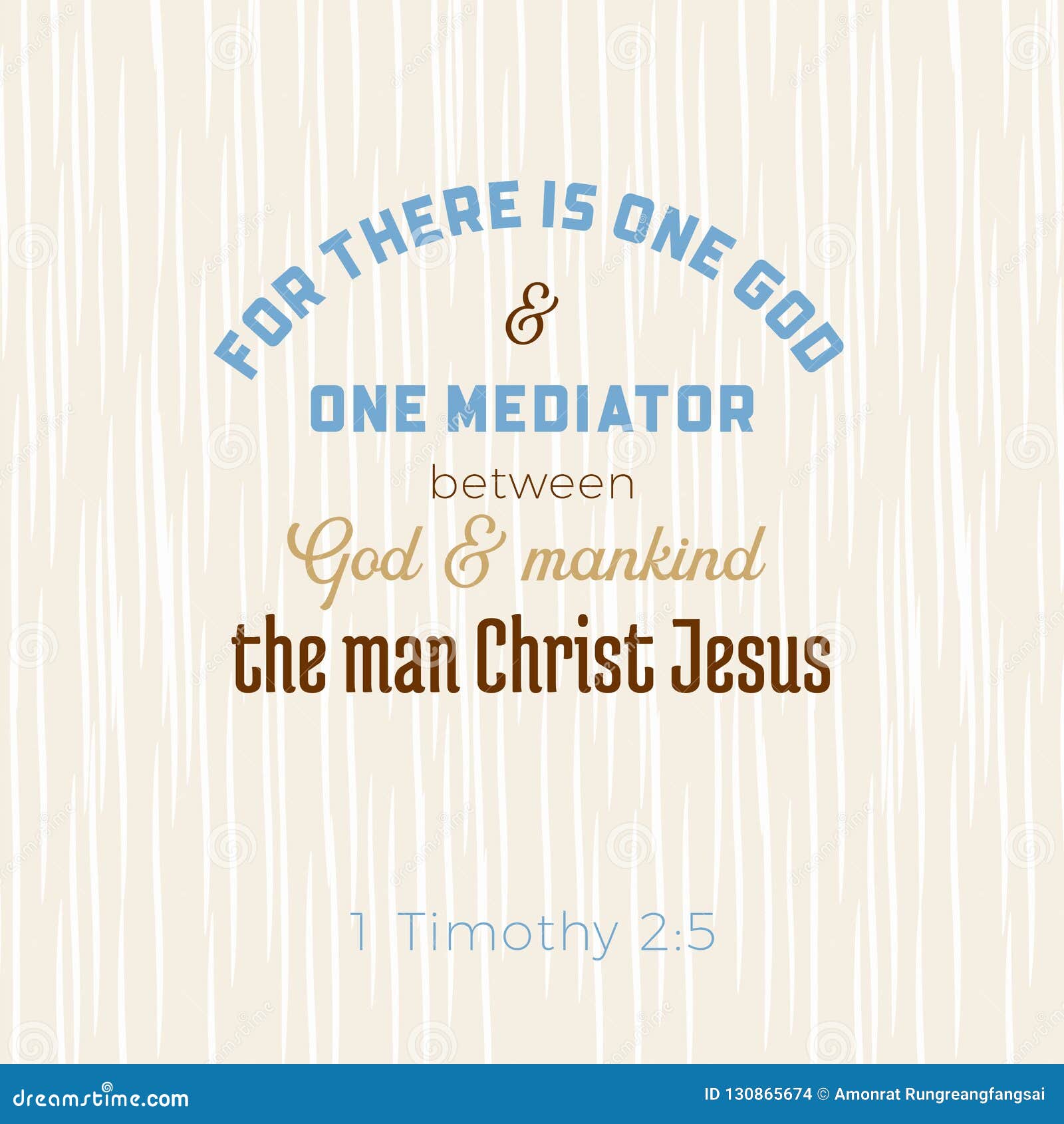 Biblical Scripture Verse from 1 Timothy,for There is One God and Stock ...