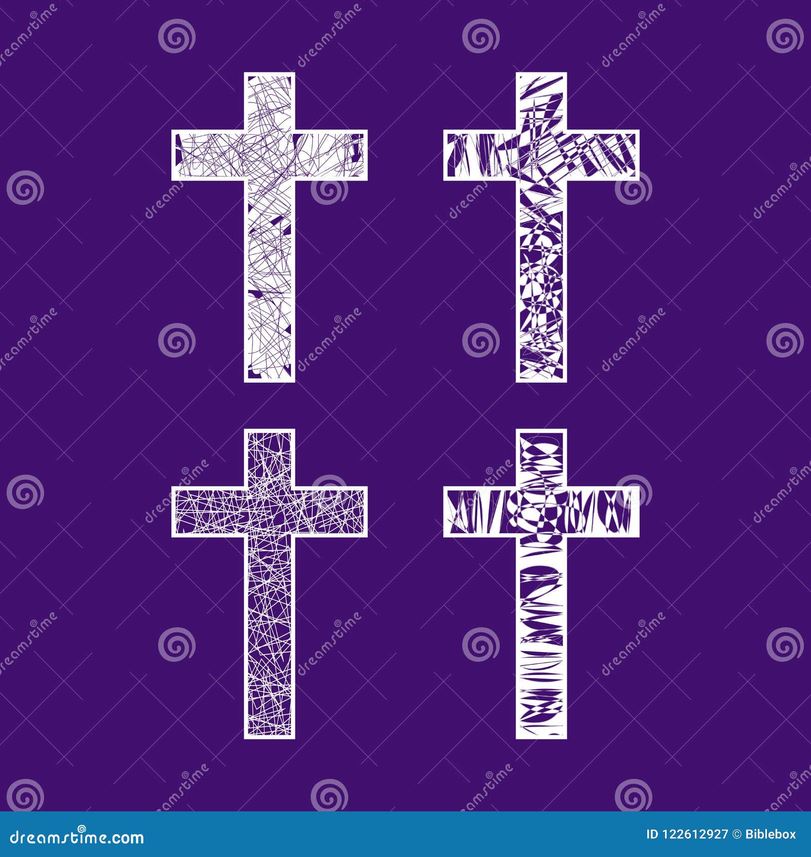 Biblical Crosses On The Hill At Sunset Cartoon Vector | CartoonDealer ...