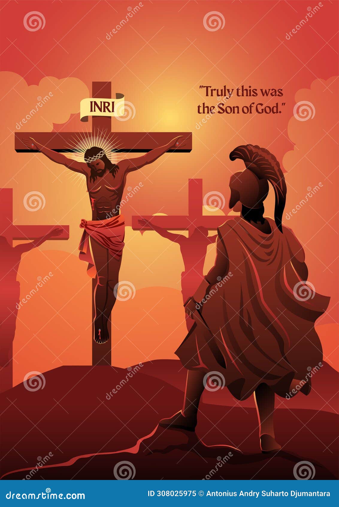 The Centurion Who Stood Facing Jesus when he Died Stock Vector ... The Centurion Who Stood Facing Jesus when he Died Stock Vector ...