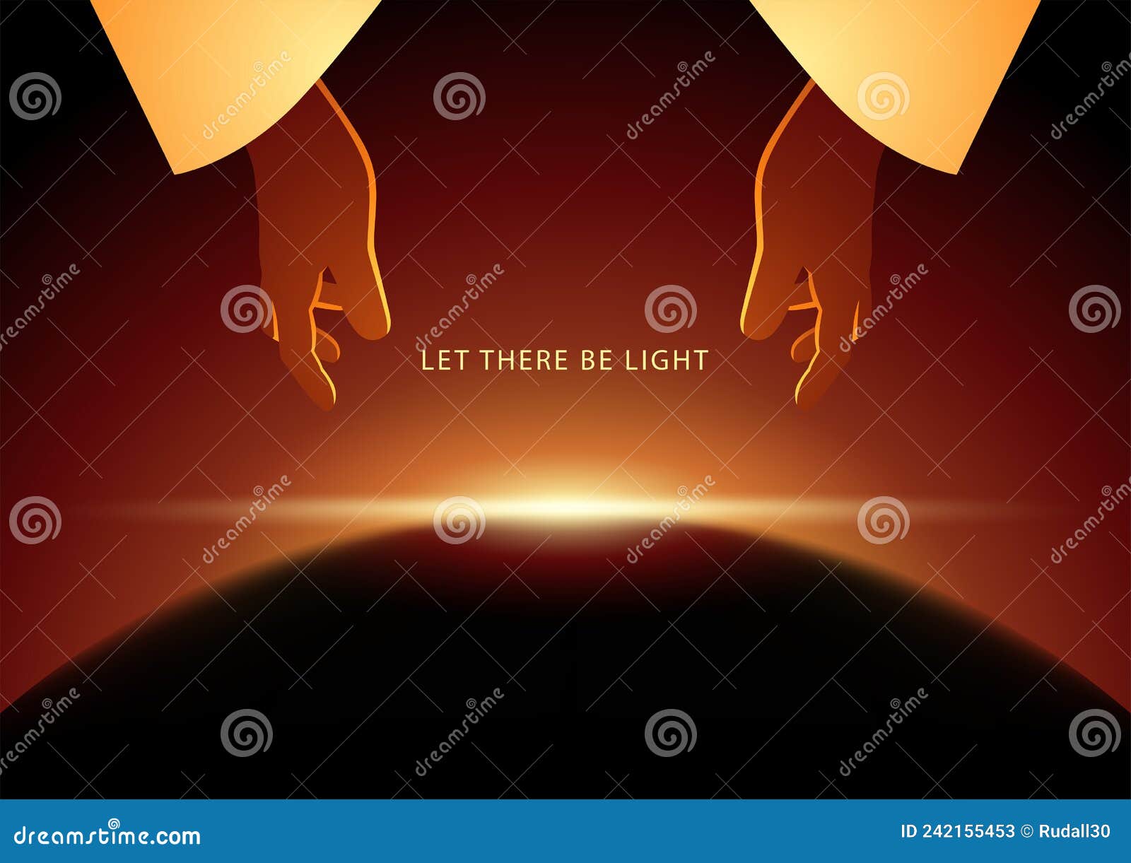 Let There Be Light stock vector. Illustration of religious - 242155453
