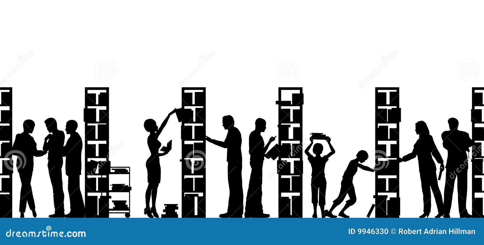 Silhouette Library Stock Illustrations, Vecteurs, & Clipart – (19,415 ...