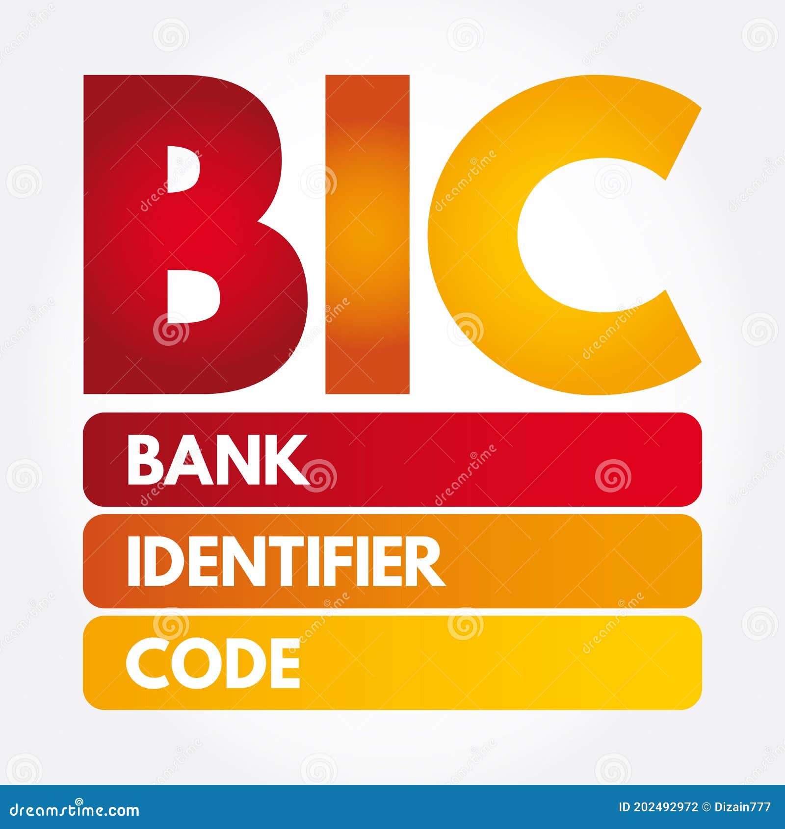 BIC, Bank Identifier Code. Concept With Keyword, People And Icons. Flat ...