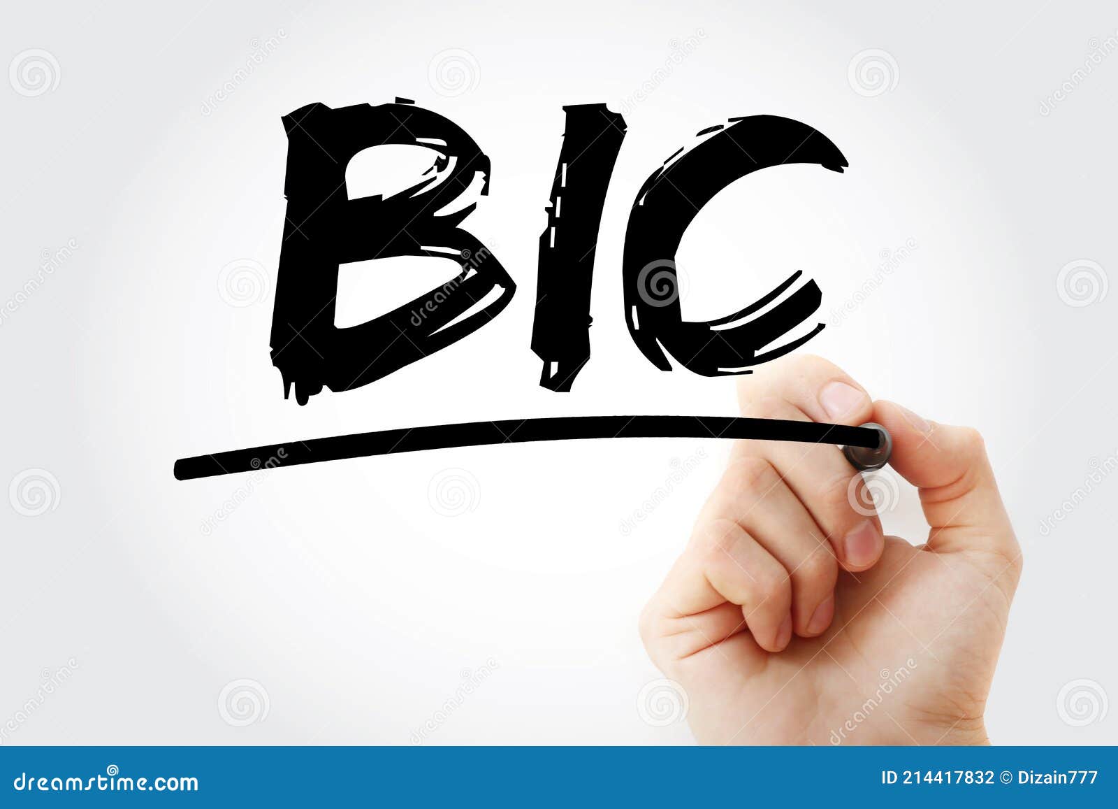 BIC - Bank Identifier Code Acronym with Marker, Business Concept ...