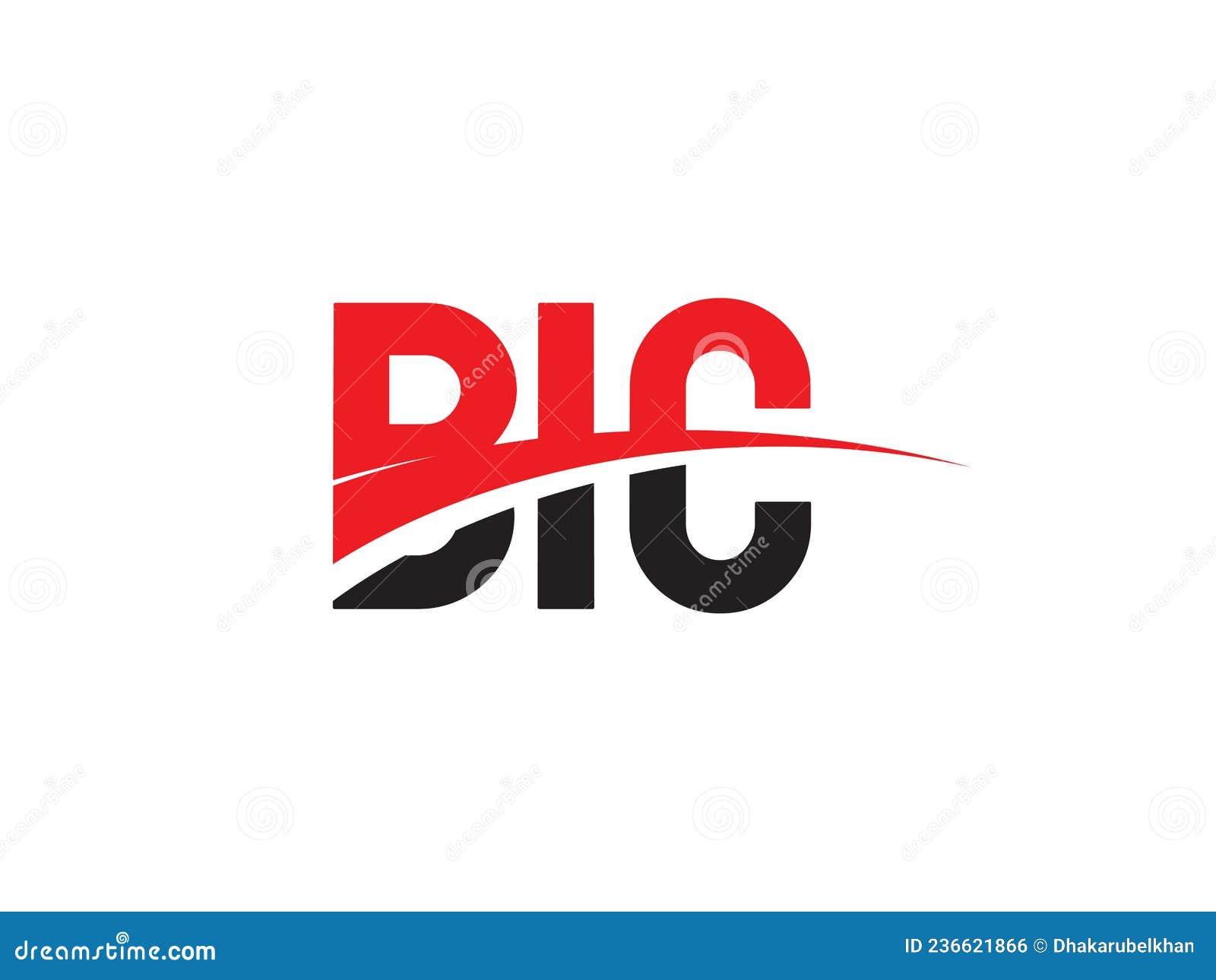 BIC Letter Initial Logo Design Vector Illustration Stock Vector ...