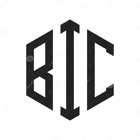 BIC Logo Design. Initial Letter BIC Monogram Logo Using Hexagon Shape ...