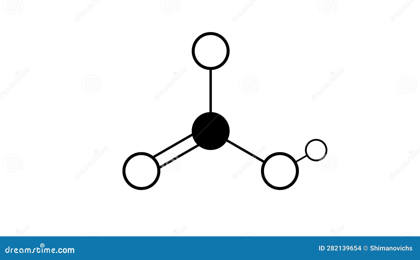 Bicarbonate Molecule, Structural Chemical Formula, Ball-and-stick Model ...
