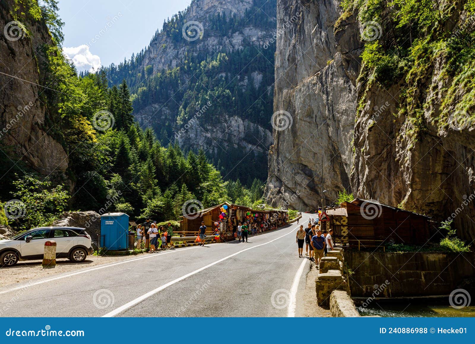 Bicaz Canyon in Romania editorial stock photo. Image of mountain ...