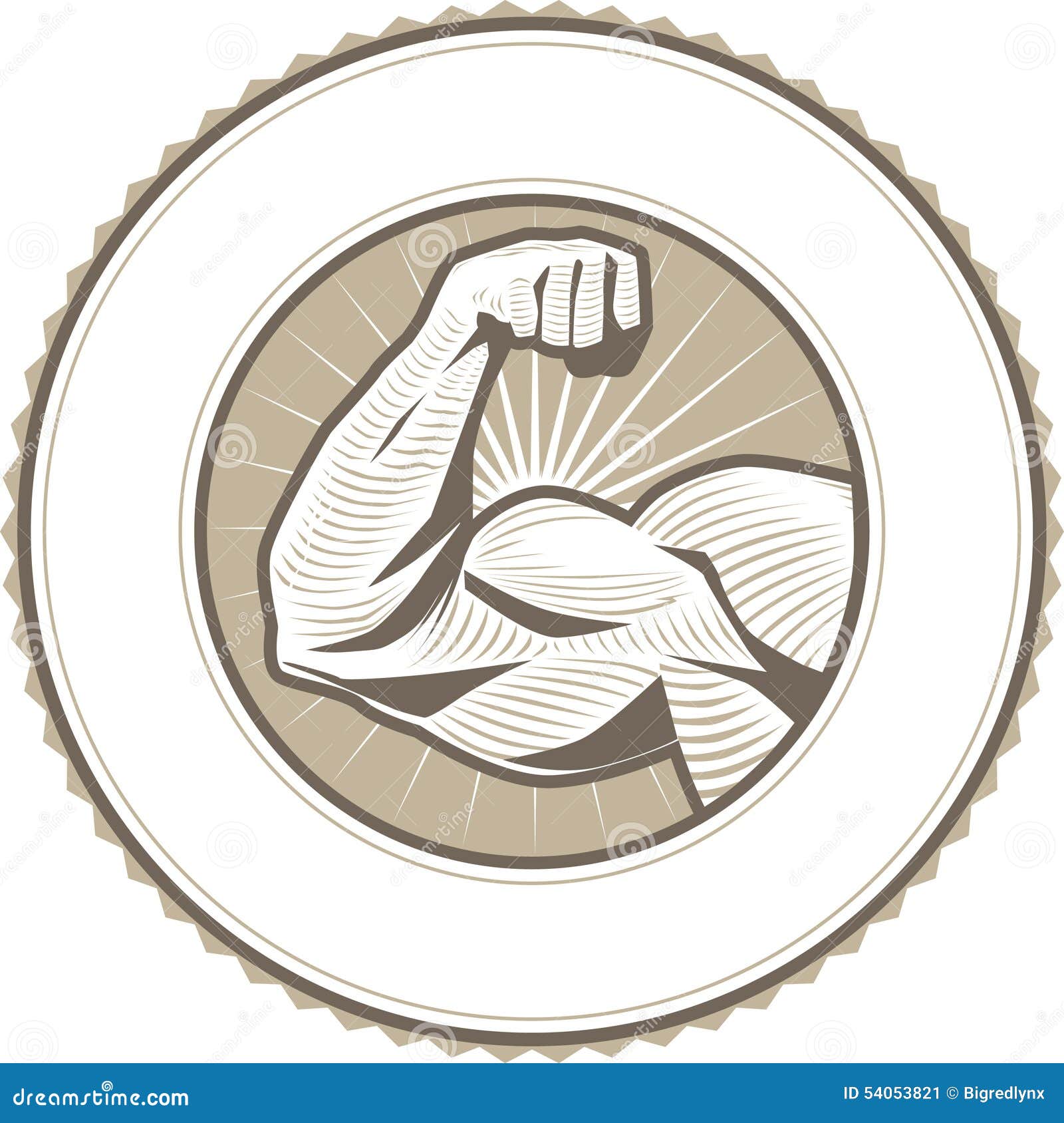 Flex Bicep Icon Cartoon Vector. Strong Muscular | CartoonDealer.com ...