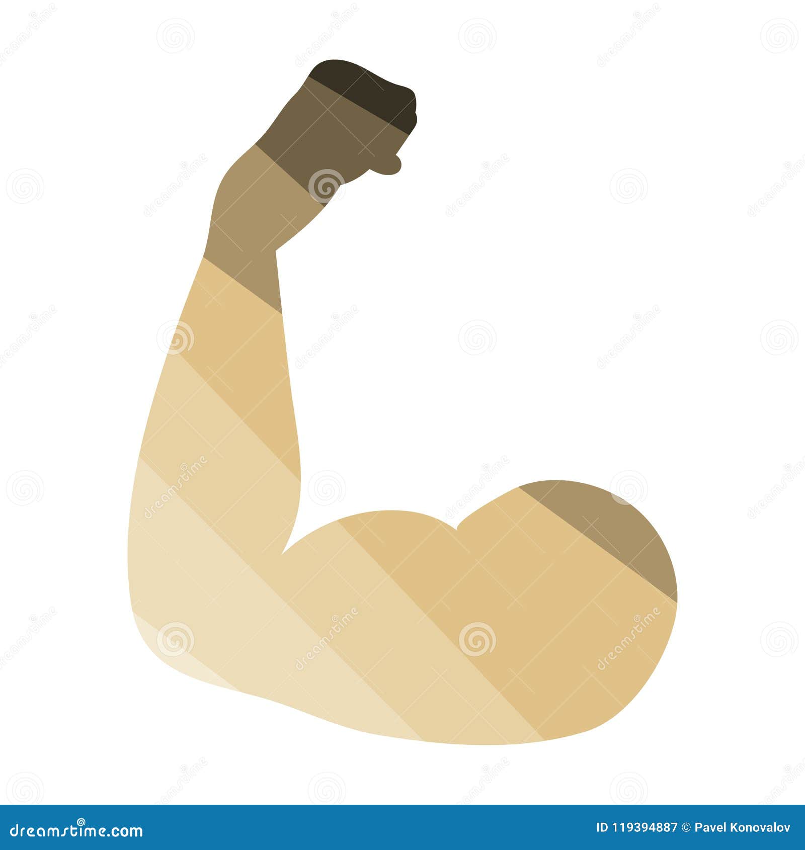 Bicep icon stock vector. Illustration of logo, muscular - 119394887