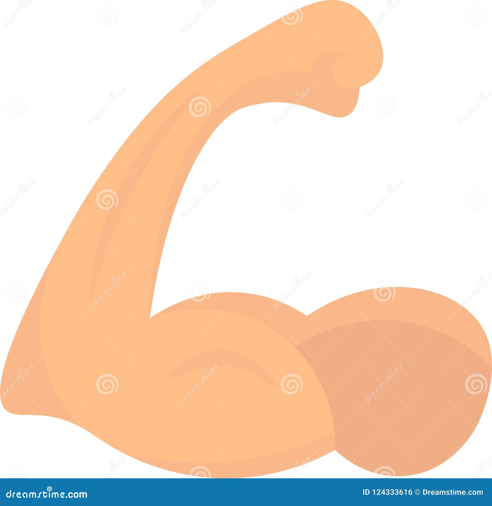 Bicep Muscle Vector Clip Art Stock Vector - Illustration of shapes ...
