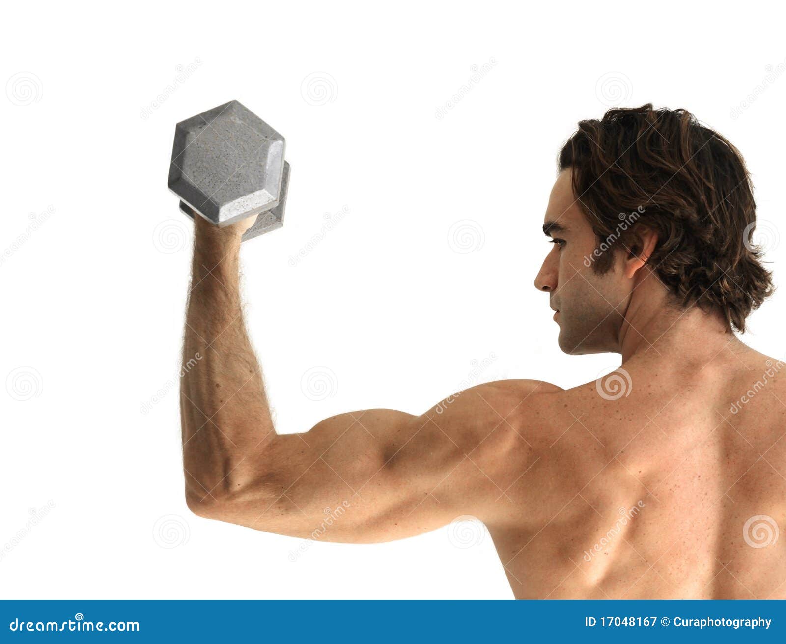 Bicep Rotation stockbild. Bild von rückseite, leistung - 17048167