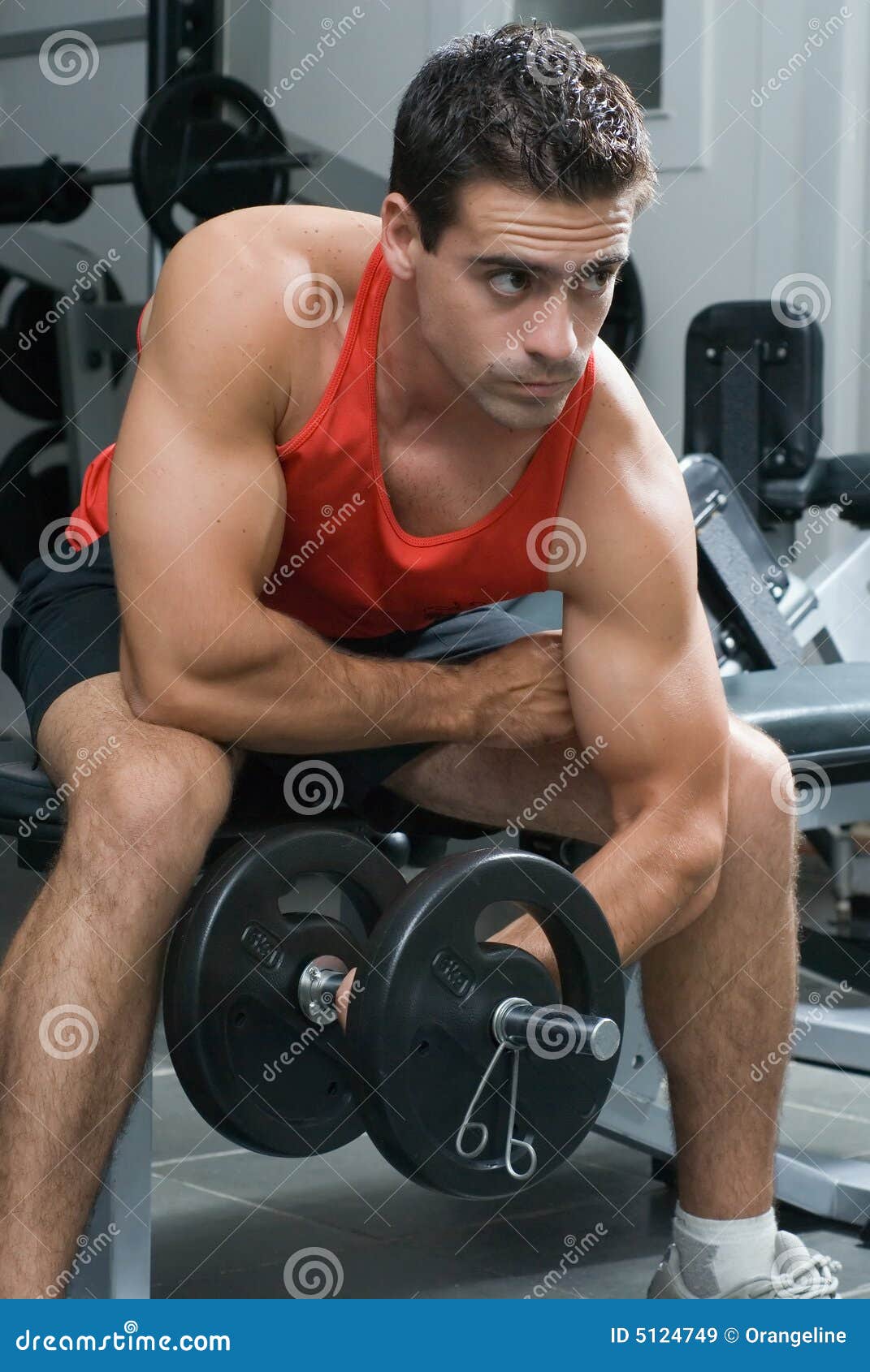 Bicep Rotation - Seitlicher Winkel Stockbild - Bild von bizeps ...