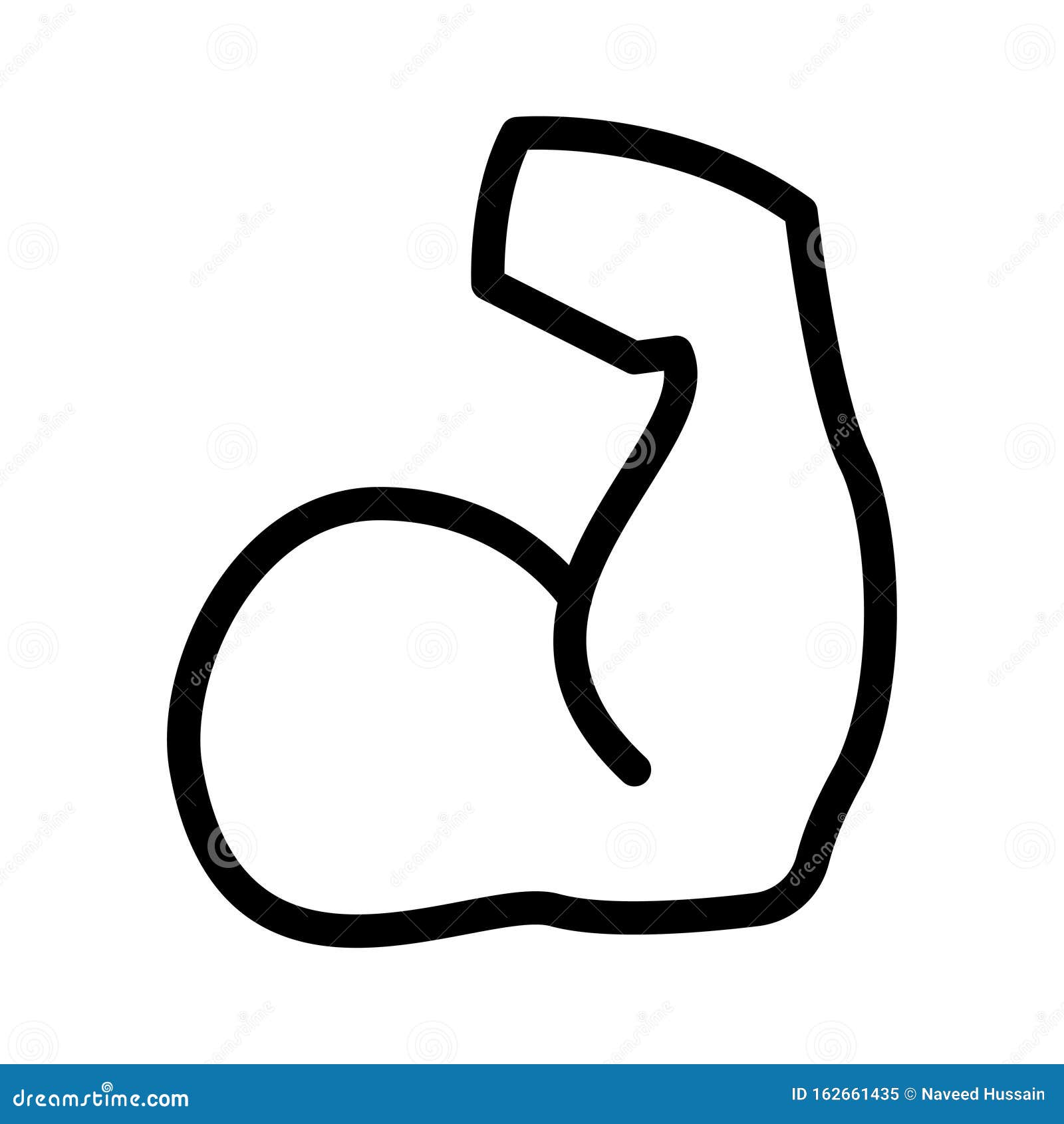 Bicep Vector Thin Line Icon Stock Vector - Illustration of thin, female ...